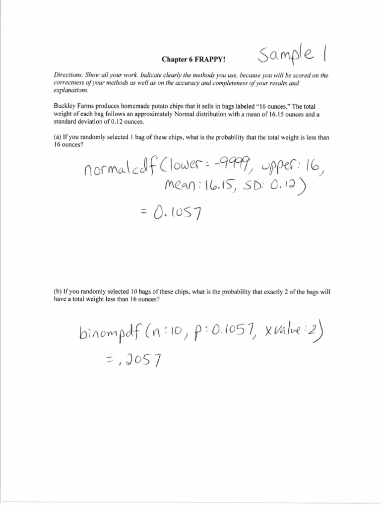 Chapter 6 Frappy Student Samples | PDF