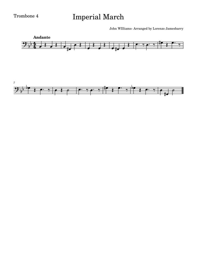 Imperial March - Trombone 4 | PDF