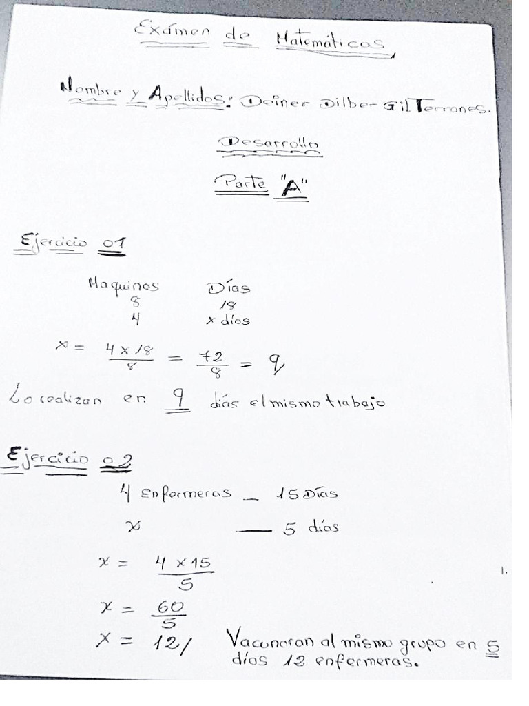 Exmen de Matematicas | PDF