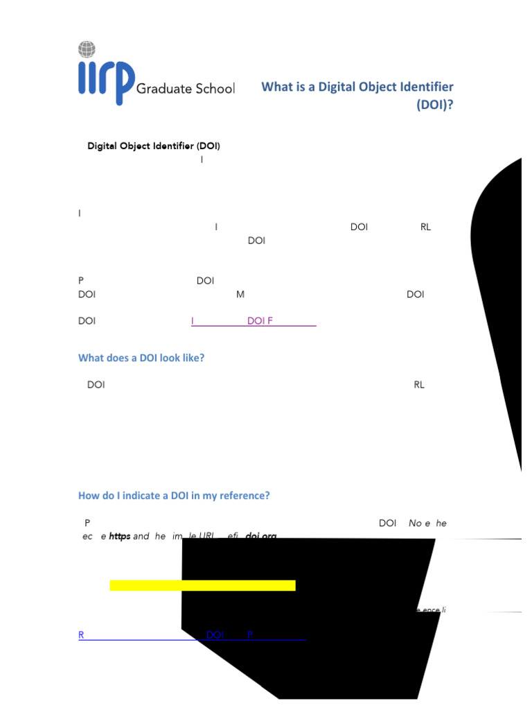 What Is A DOI 060617 | PDF