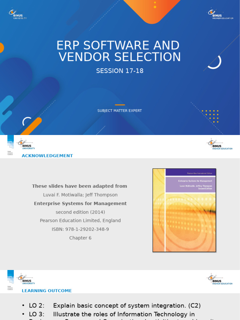 ERP Vendor Selection Process Guide | PDF | Enterprise Resource Planning ...