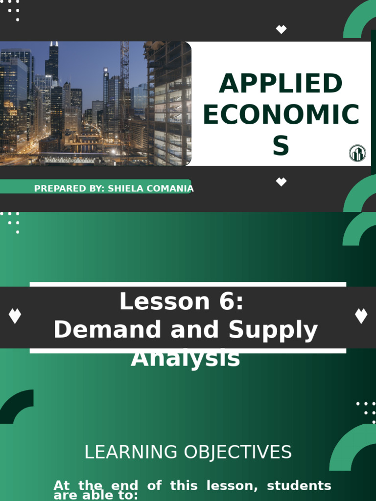 Applied-Economics-Lesson-6 (1) | PDF | Demand | Demand Curve