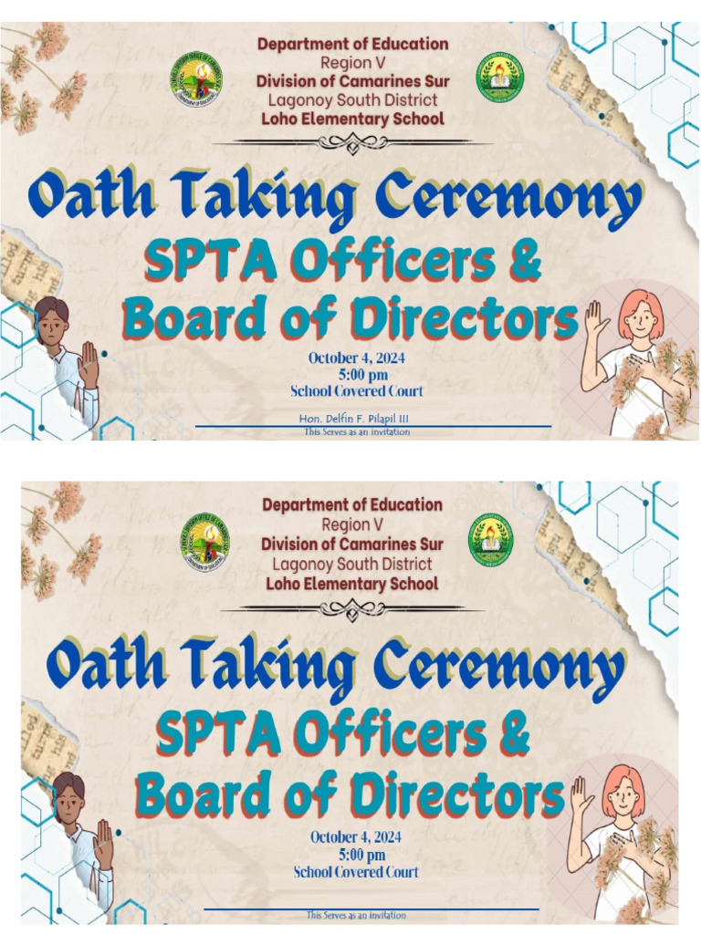 Invitation Oath Taking | PDF