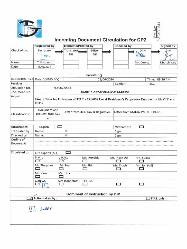 9.SC6C.0533_0000-ALC-CLM-04559_Final Claim for Extension of T&C CC#0068-Local Residence's ...