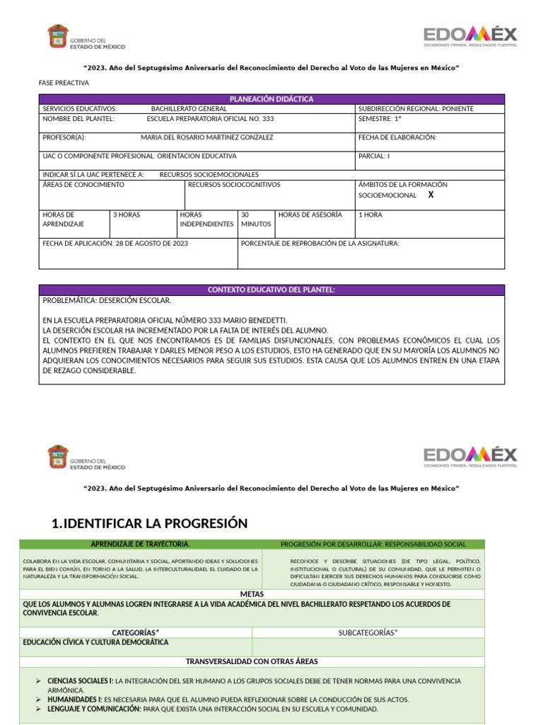 Formato Planeacion PREPARATORIA | PDF | Evaluación | Maestros