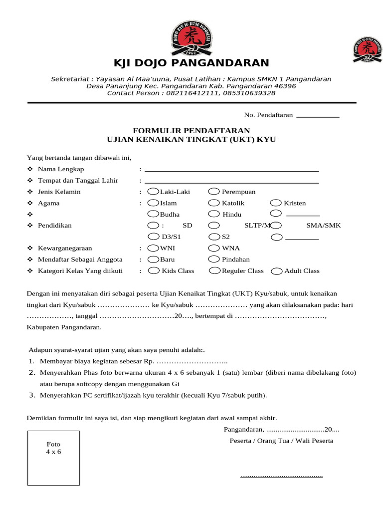 Formulir Pendaftaran UKT New 2025 | PDF