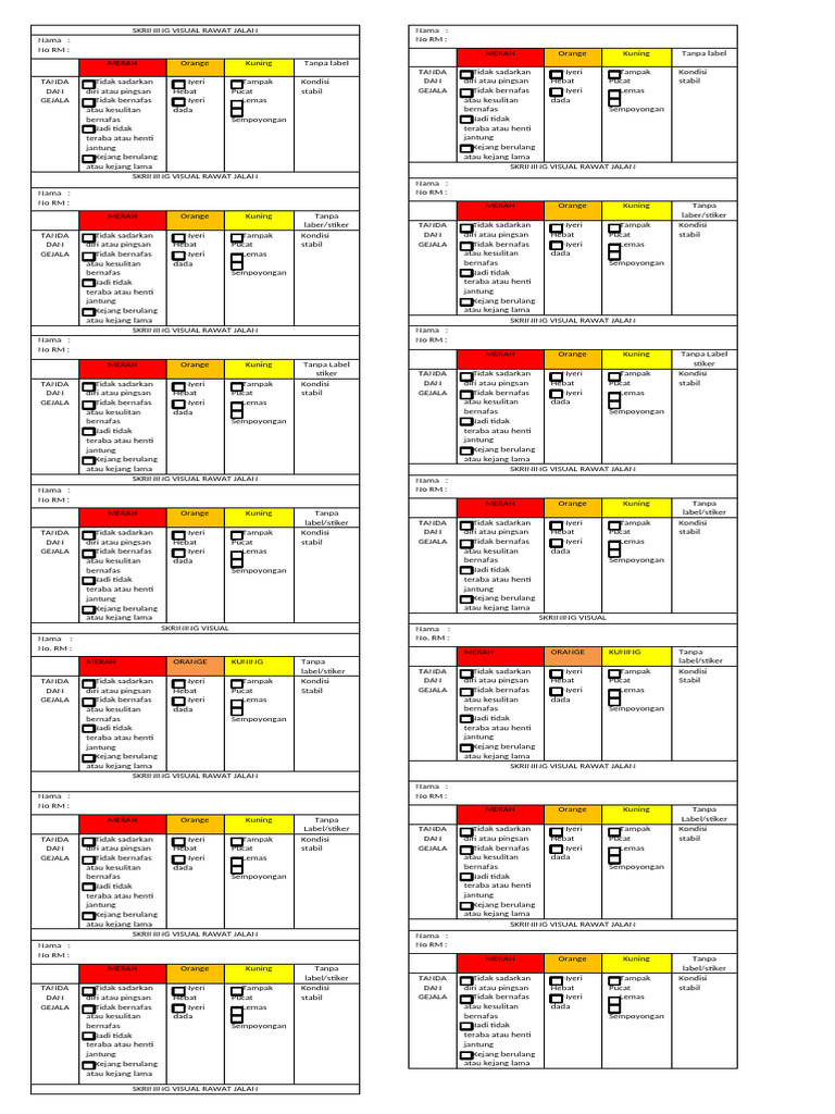 Form Skrining Visual Rawat Jalan | PDF