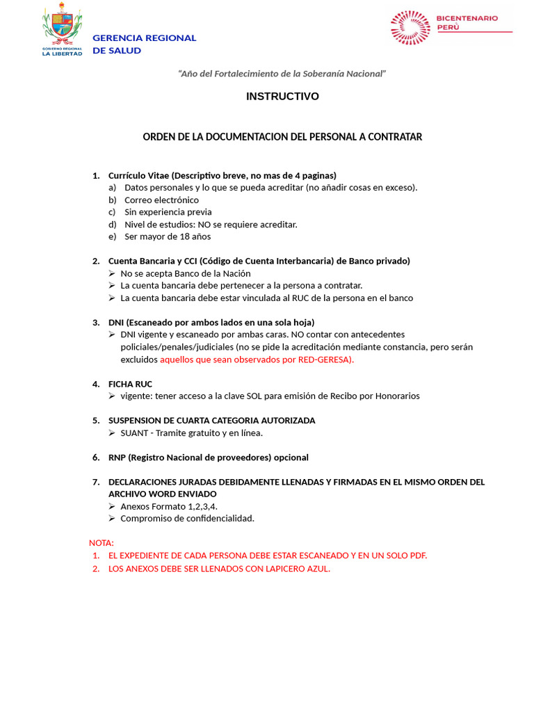 Instructivo y Llenado de Anexos Locadores Foncor 2024 | PDF | Corrupción política