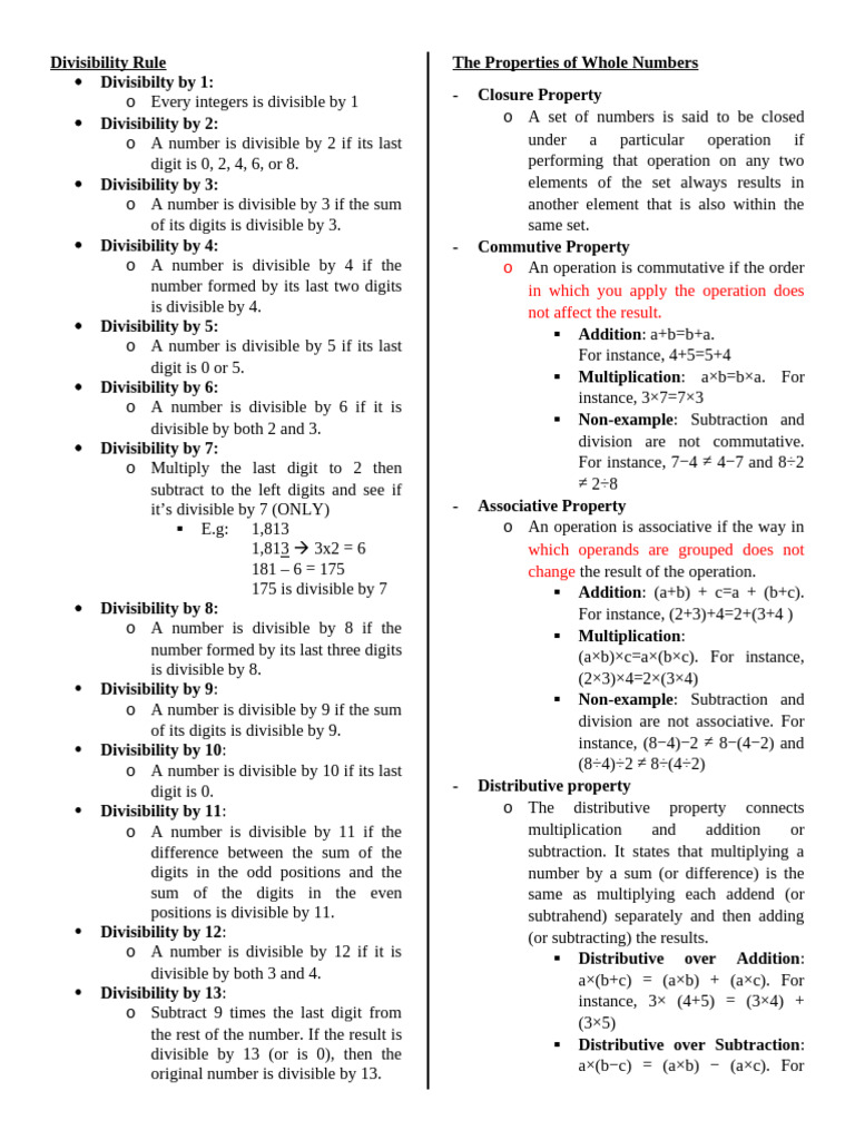 Mathematics Reviewer for BLEPT | PDF | Multiplication | Algebra