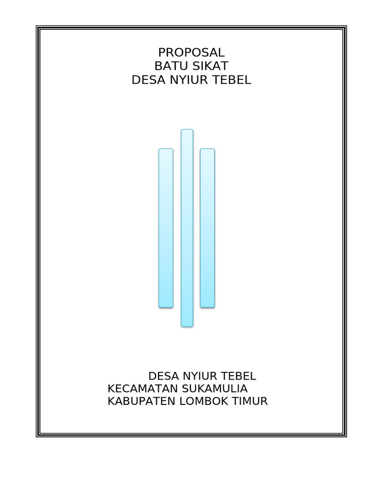 Proposal Perbaikan Jalan Batu Sikat Nyiur Tebel | PDF