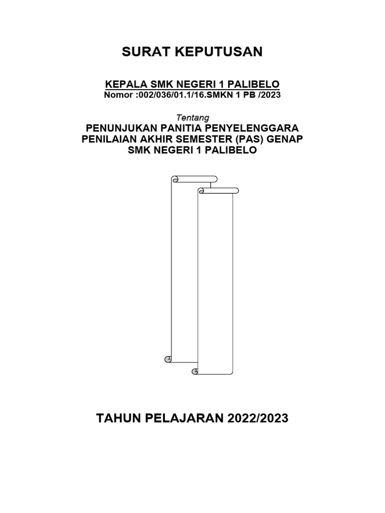 SK PAS Genap 2023 | PDF