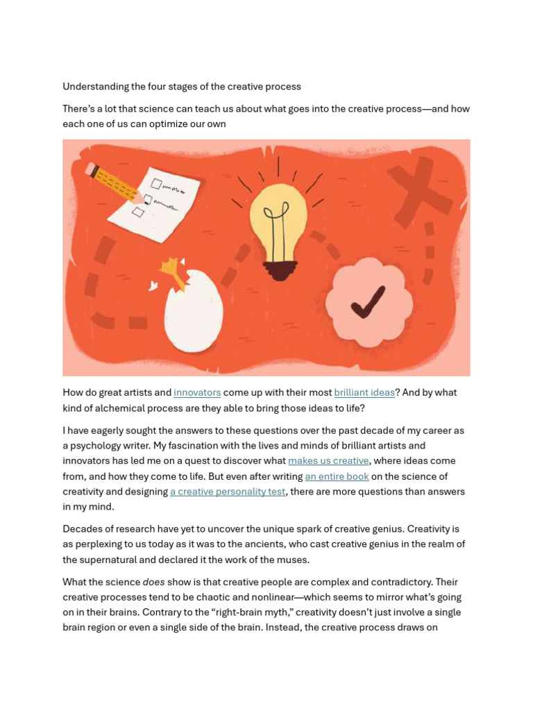 Creativity process pdf | PDF | Creativity | Mind