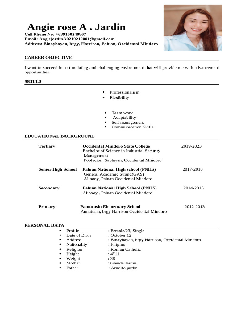 Angie resume | PDF