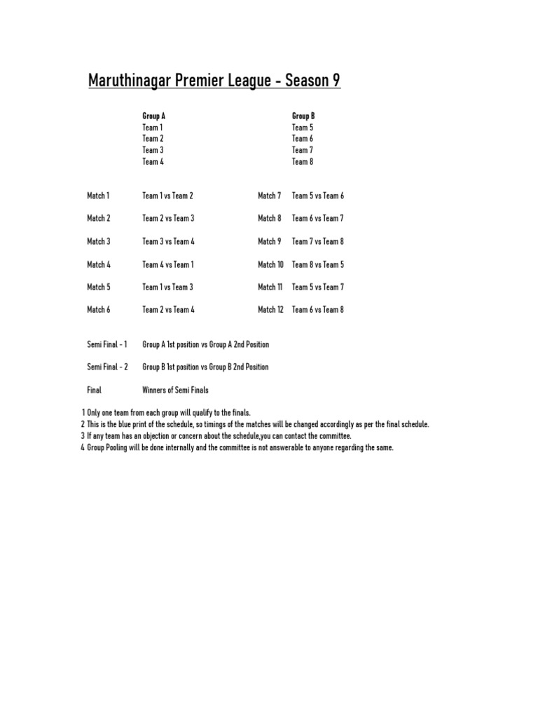 MPL - Season 9 - Draft Schedule | PDF
