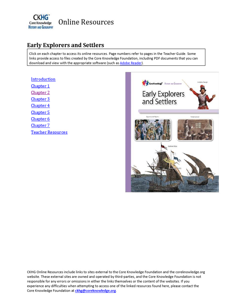 CKHG_G1-U7_Early-Explorers-and-Settlers_Online_Resources_W1 | PDF