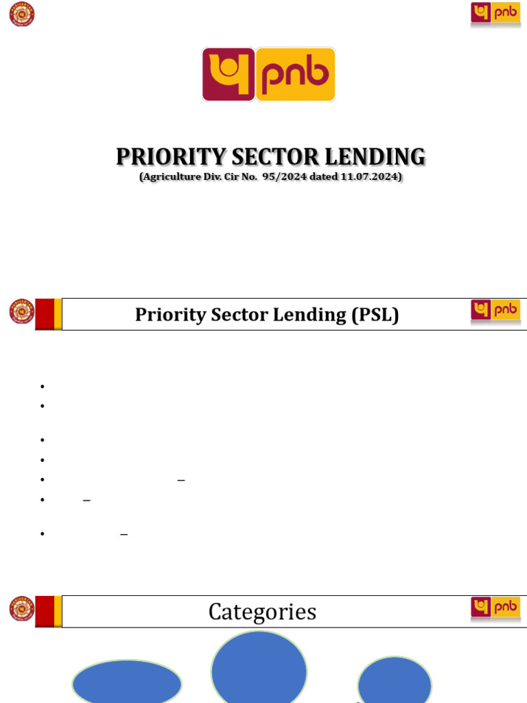 Priority Sector Guidelines 23112024 | PDF | Small And Medium Sized ...