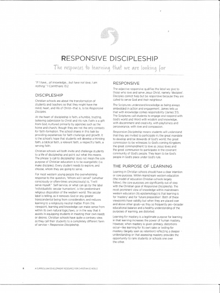 5eeb7181f36a5fc67dc4fd0b - Responsive Discipleship | PDF