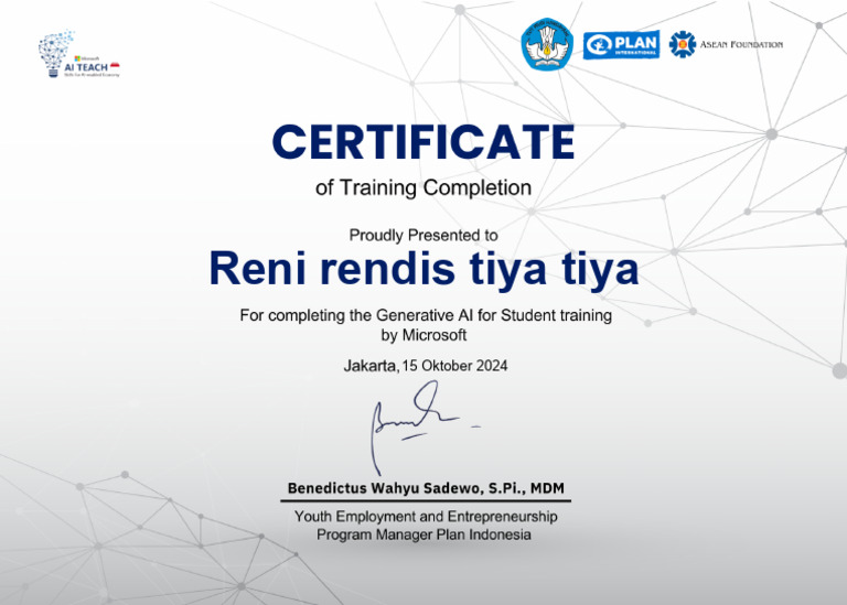 Certificate - of - Completion - PDF (Reni Rendis Tiya) | PDF