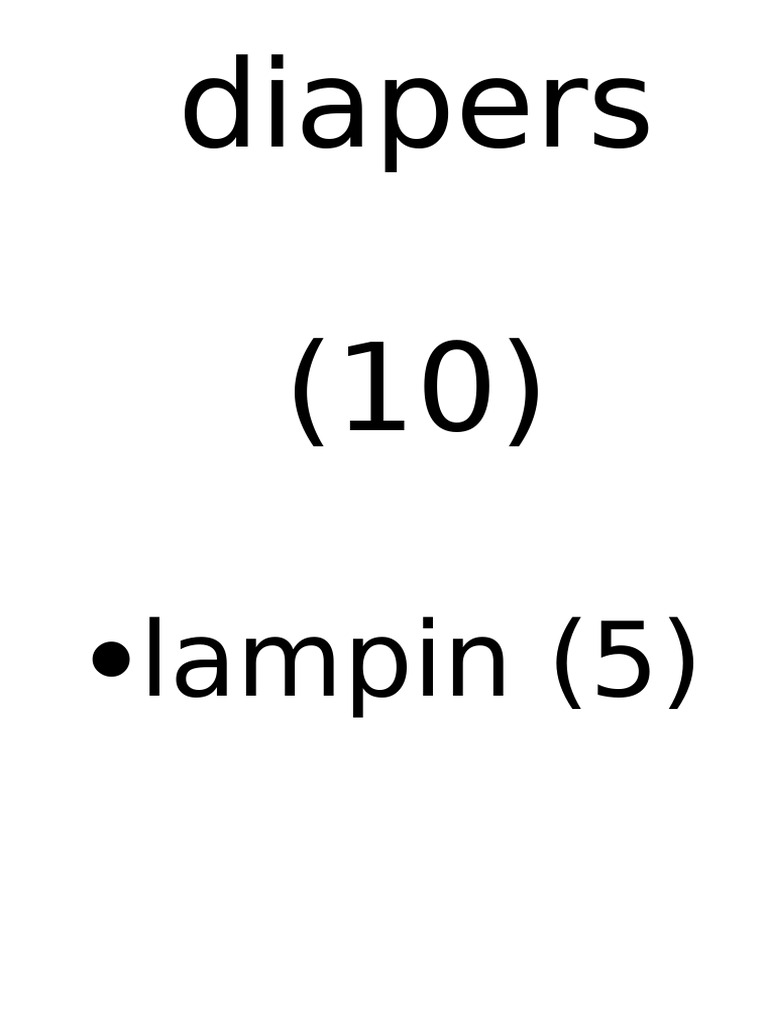 Diapers | PDF