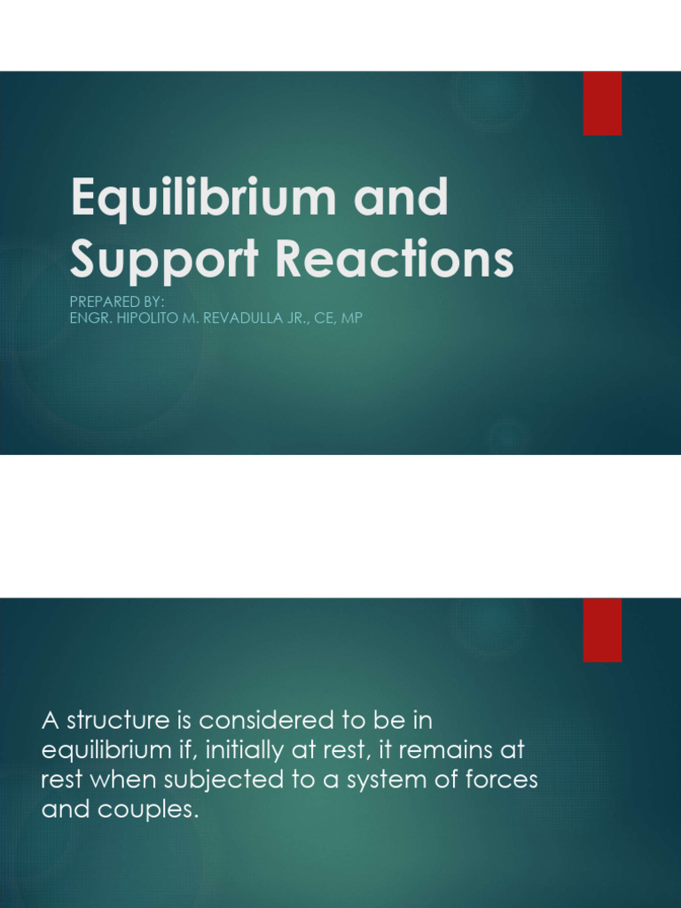 Equilibrium and Support Reactions | PDF