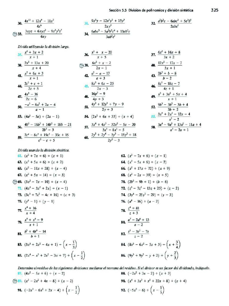 Algebra Angel p325-326 | PDF