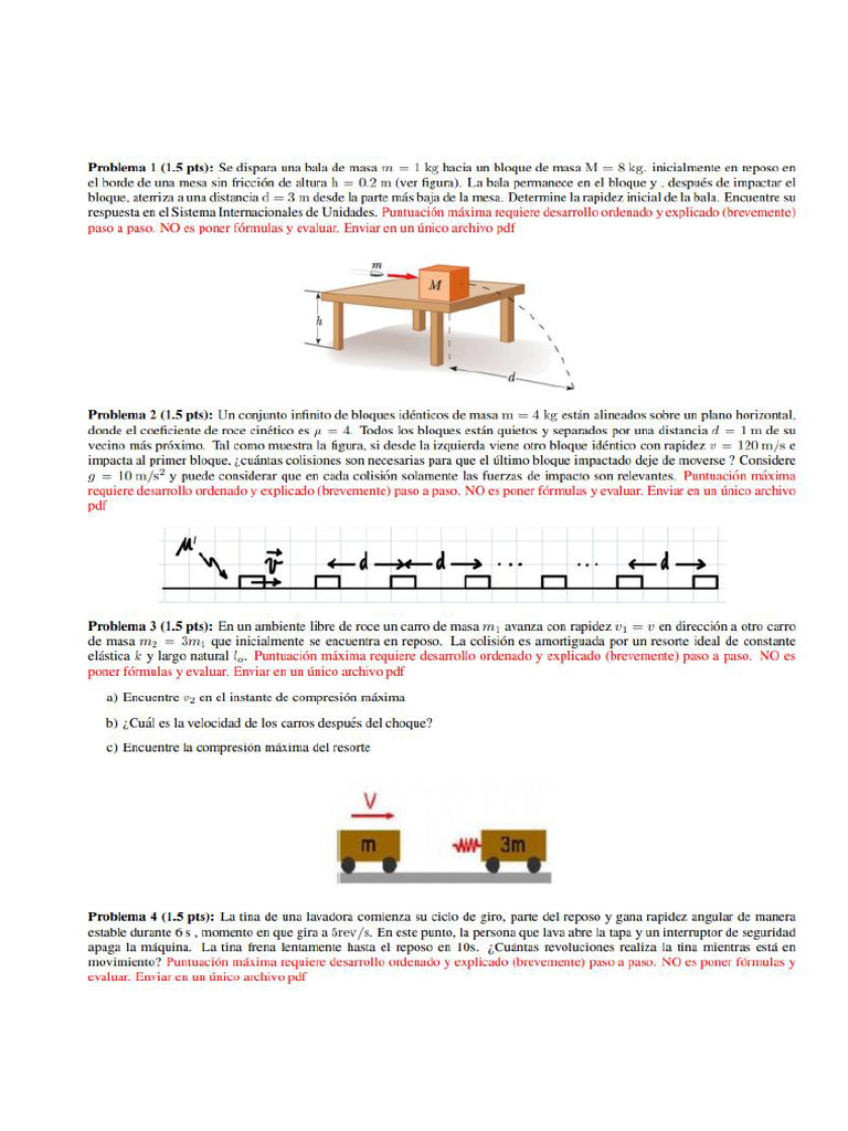Taller Física Cinemática | PDF