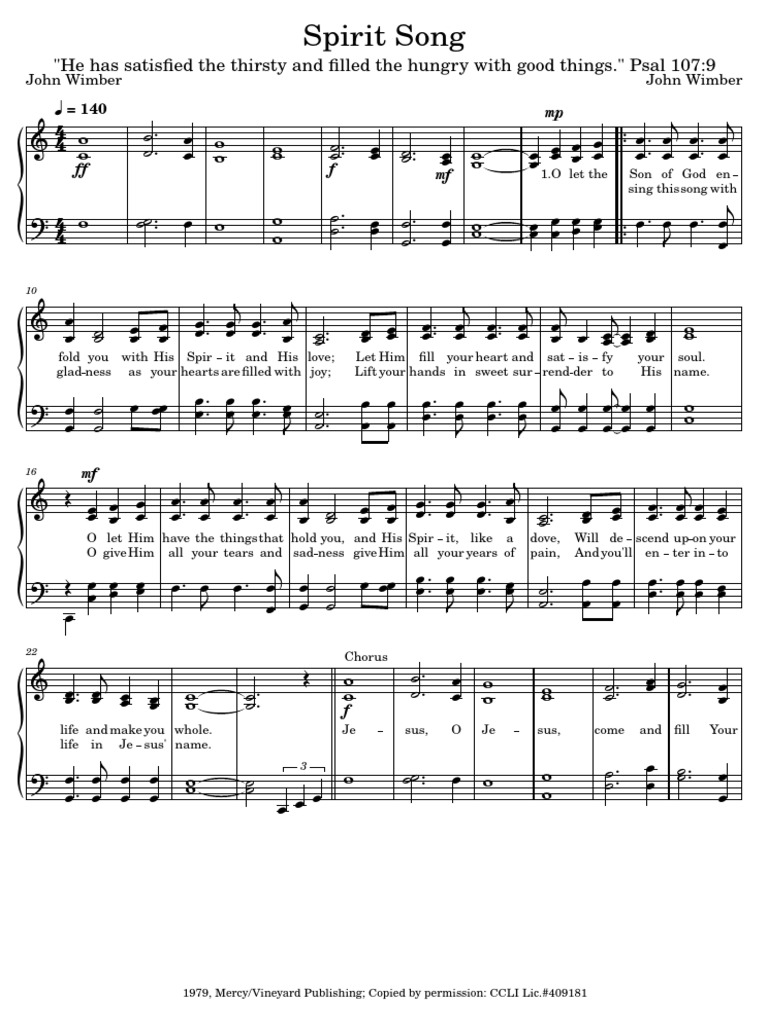 Spirit Song in C | PDF