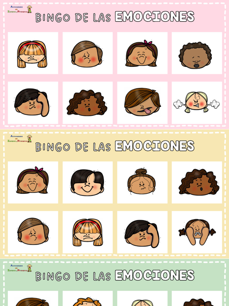 Bingo de Las Emociones | PDF