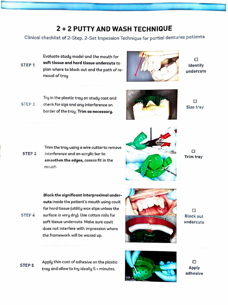 2 phase 2 set putty wash technique for denture impression | PDF