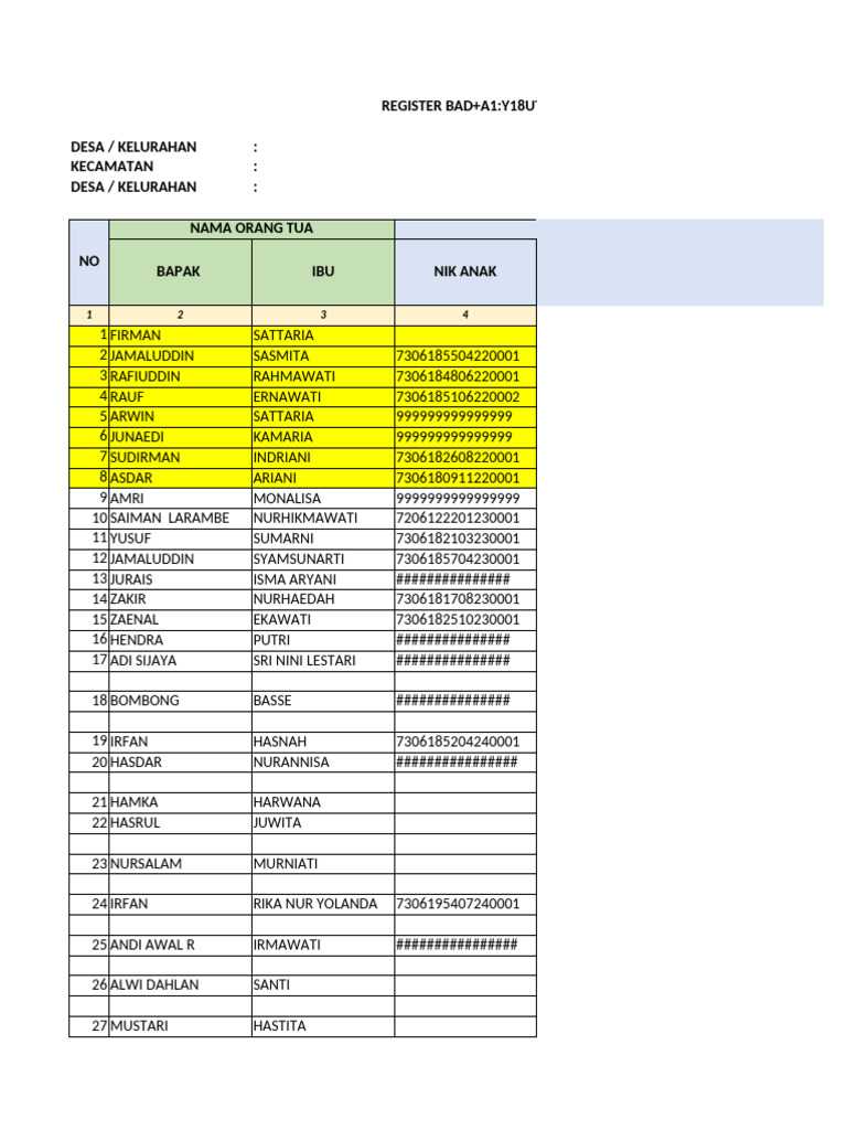 Register&laporan 2024 Baduta Dan Bumil AGUSTUS, SEPTEMBER, OKTOBER, NOVEMBER, DESEMBER | PDF