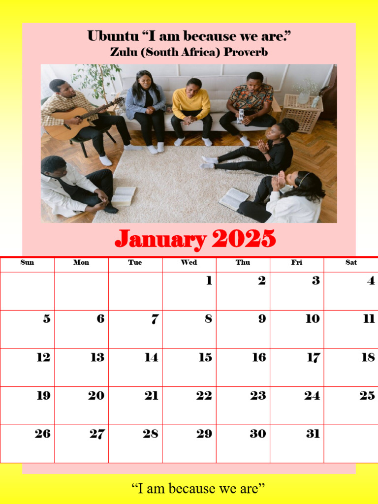 Bantu Calendar 2025 with Proverbs | PDF | Bantu | Africa