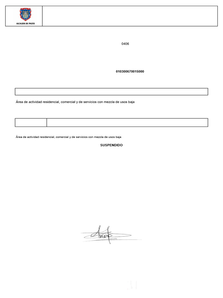 Concepto Uso De Suelo Urbano 010300670015000 Pdf 6672