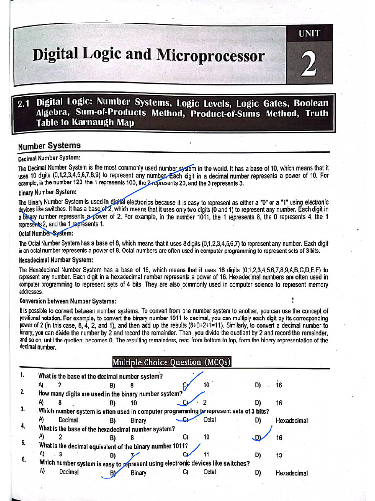 U2-DigitalLogic_Microprpcessor | PDF