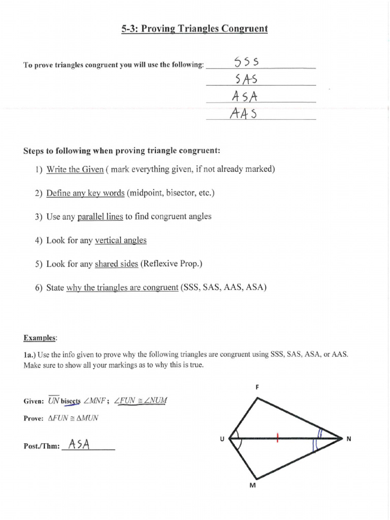 5-3 Honors Notes Key | PDF