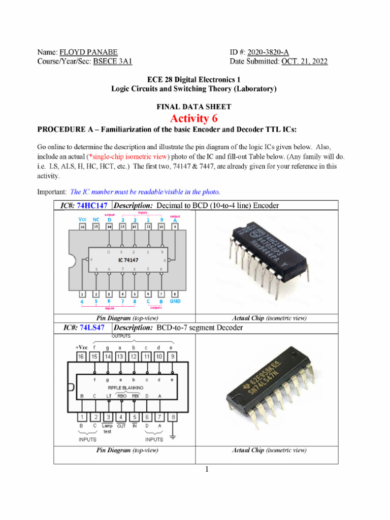Ece 28 Fds Activity 6act Panabe | PDF | Computing | Electronic Engineering