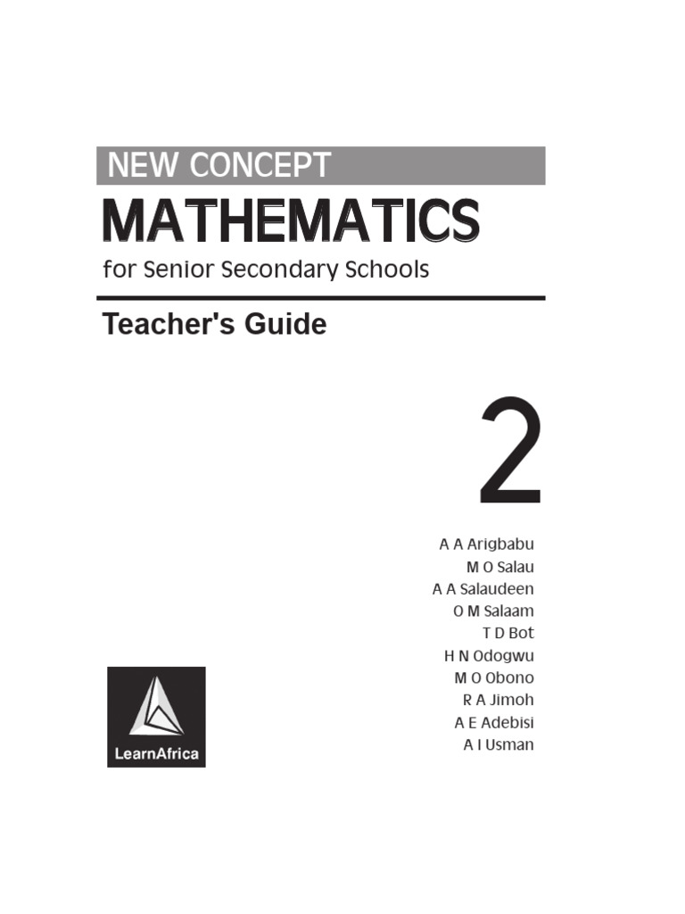 New Concept Mathematics Ss 2 TG 2024 | PDF | Significant Figures ...
