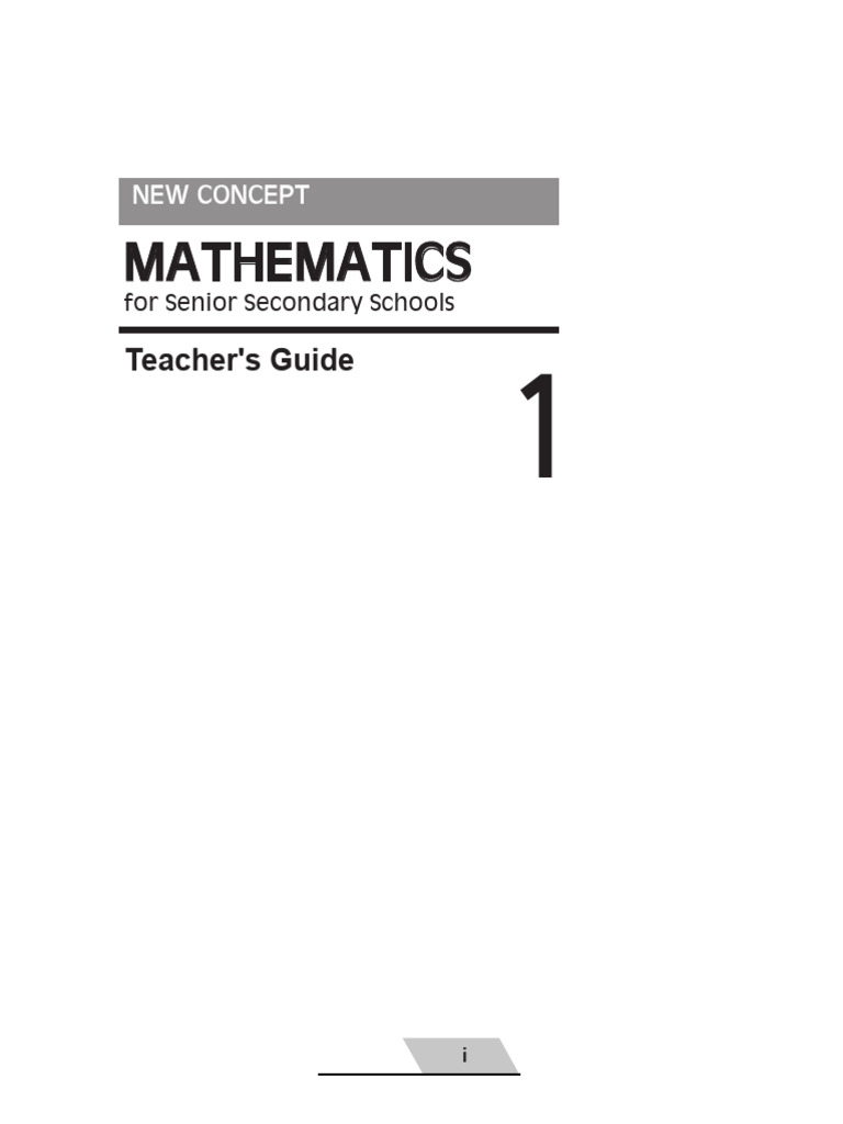 New Concept Mathematics Ss 1 TG 2024 | PDF | Set (Mathematics) | Trigonometry