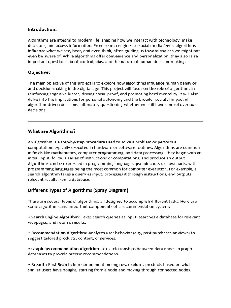 How Algorithms Influence Our Choices | PDF | Bias | Social Psychology