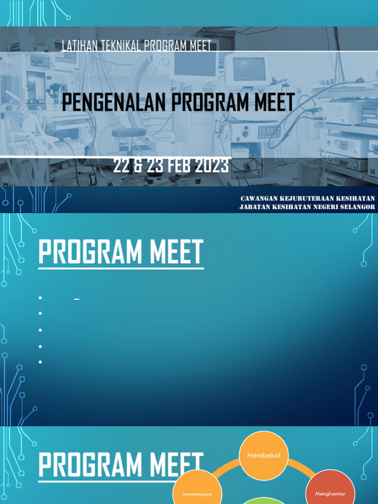 Program MEET: Pemeliharaan Peralatan Biomedikal | PDF