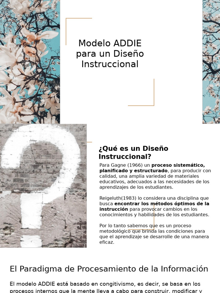 Modelo ADDIE de Diseño Instruccional | PDF | Diseño instruccional ...