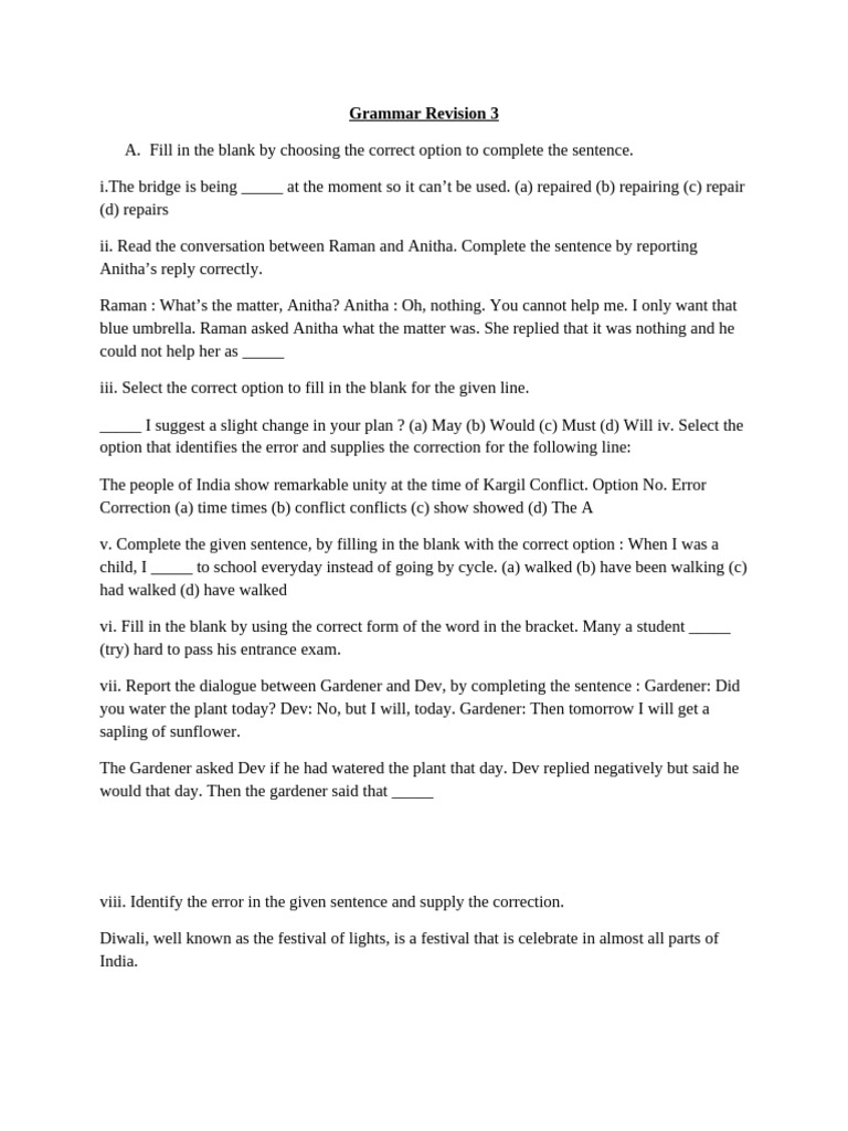 Grammar 3 | PDF
