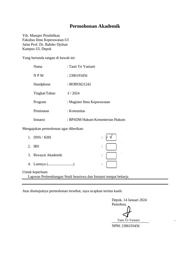 FORMULIR-PERMOHONAN-AKADEMIK | PDF
