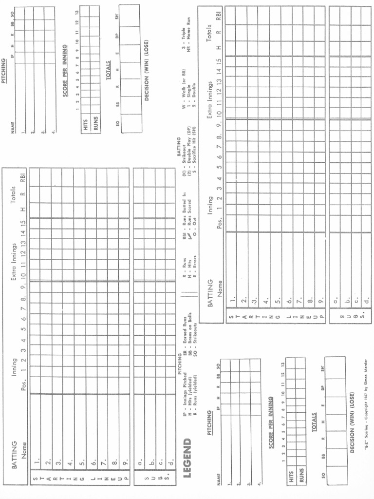 Bam Scorepad Official | PDF