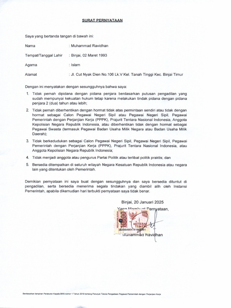 Surat 5 Poin | PDF