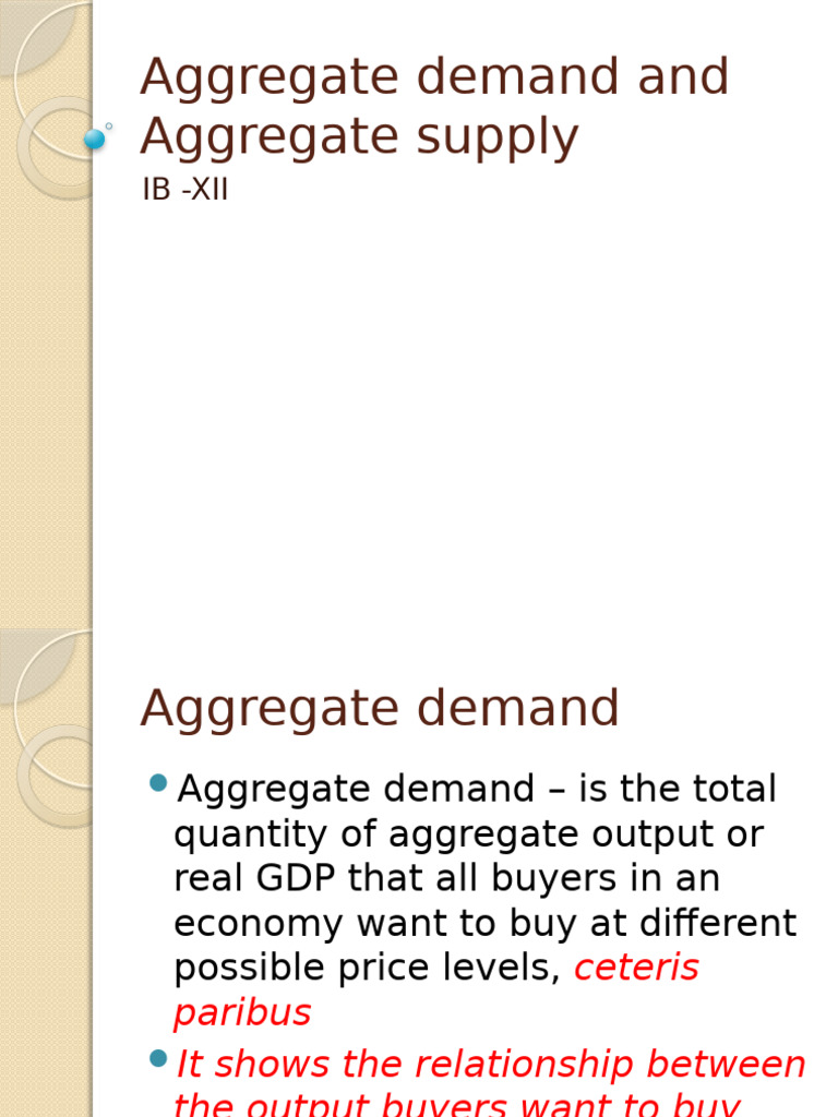 Understanding Aggregate Demand and Supply | PDF | Consumption (Economics) | Aggregate Demand