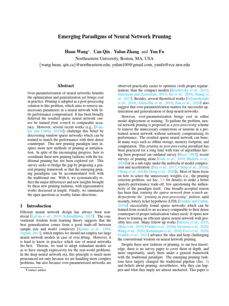 2021-Huan Wang-Emerging Paradigms of Neural Network Pruning | PDF ...