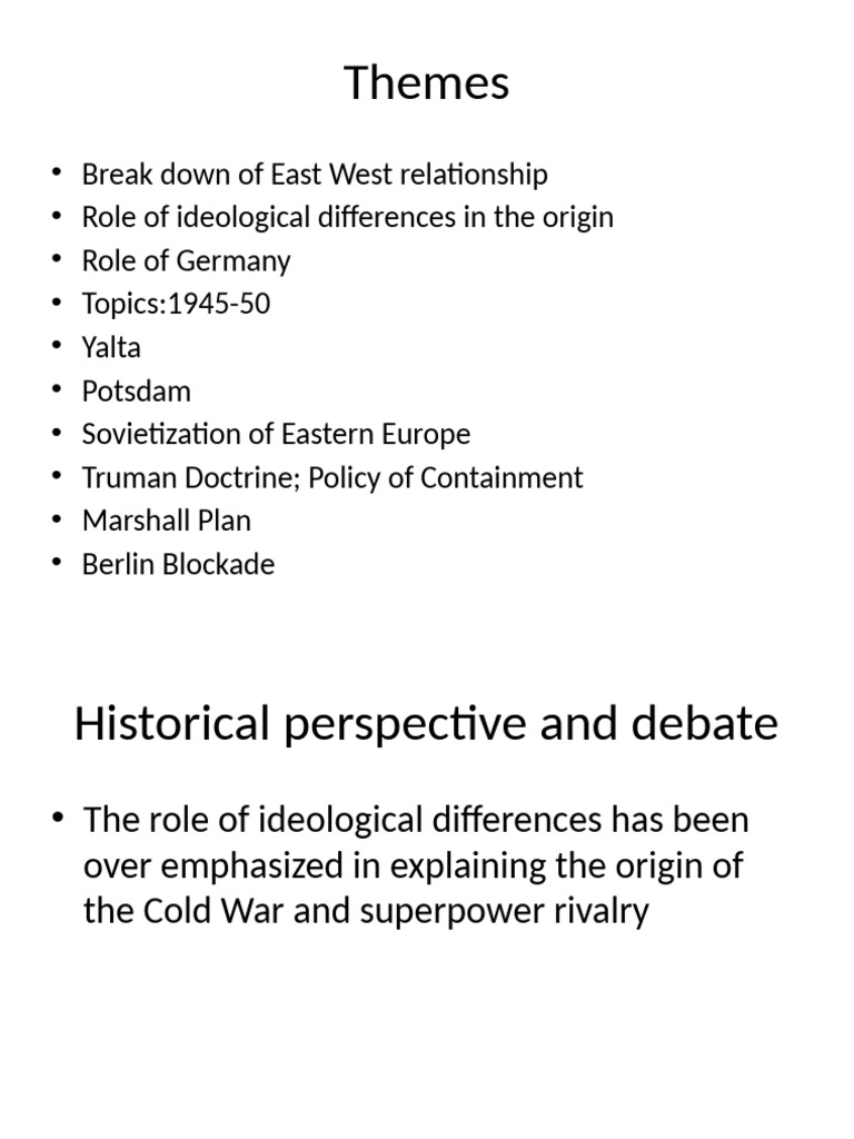 Ideological Roots of the Cold War | PDF | Containment | Cold War