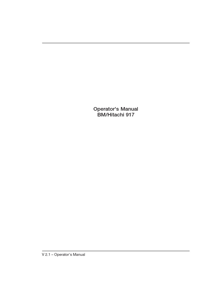 Hitachi 917 Analyzer - User Manual | PDF | Calibration | Barcode