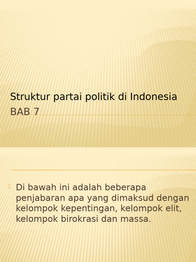Struktur partai politik di Indonesia | PDF