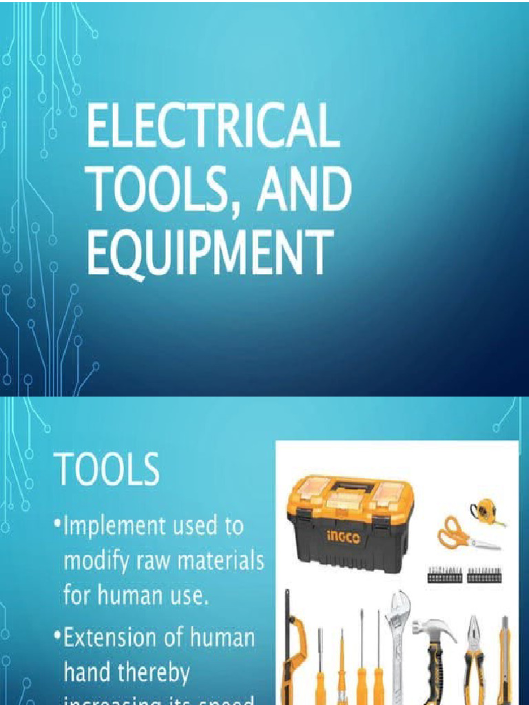 Eim 10 -Electrical Tools and Equipment | PDF